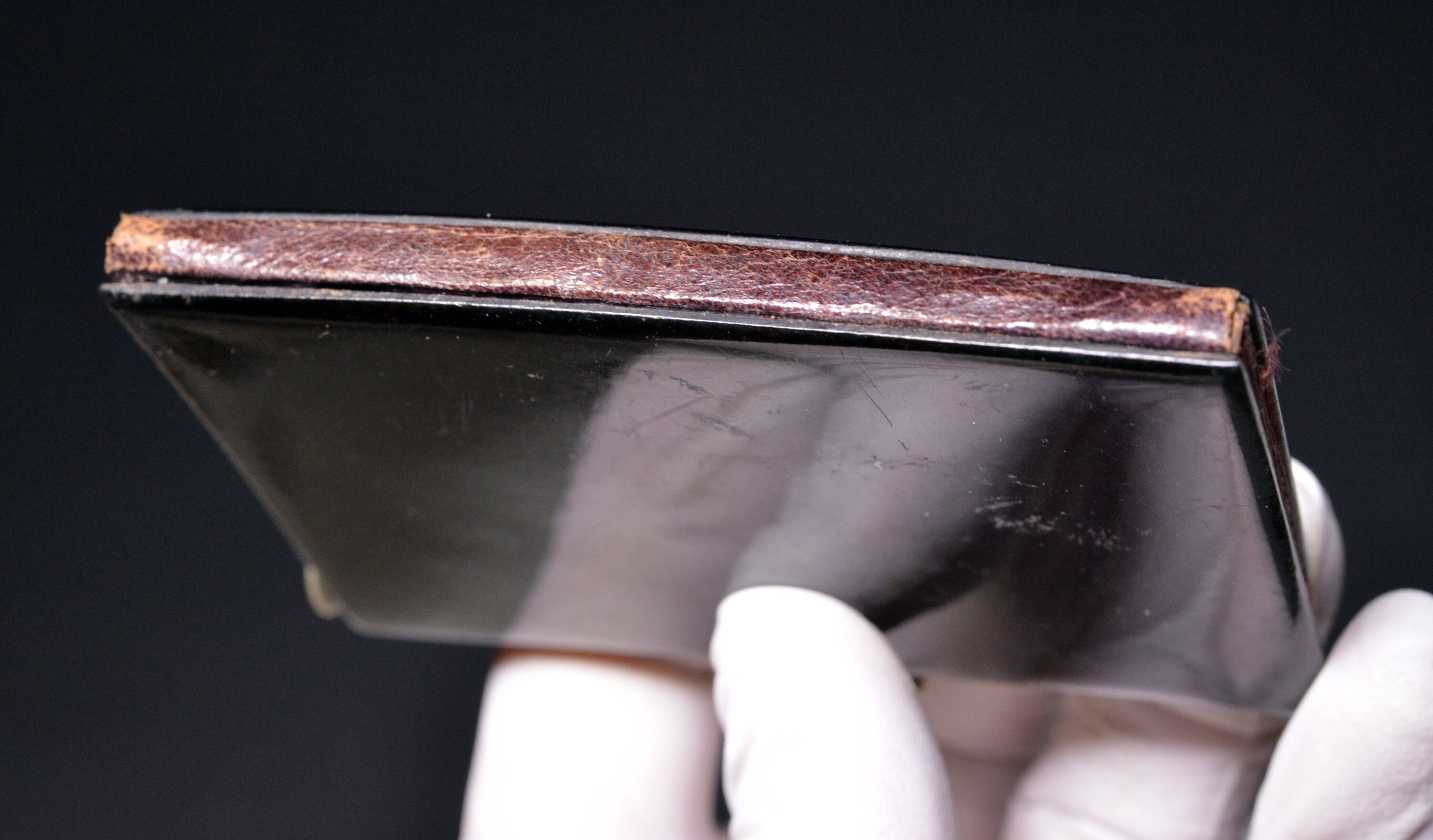 Rare 19C Antique Metal Intarsia Over Lacquer Pocketbook Card Game ...