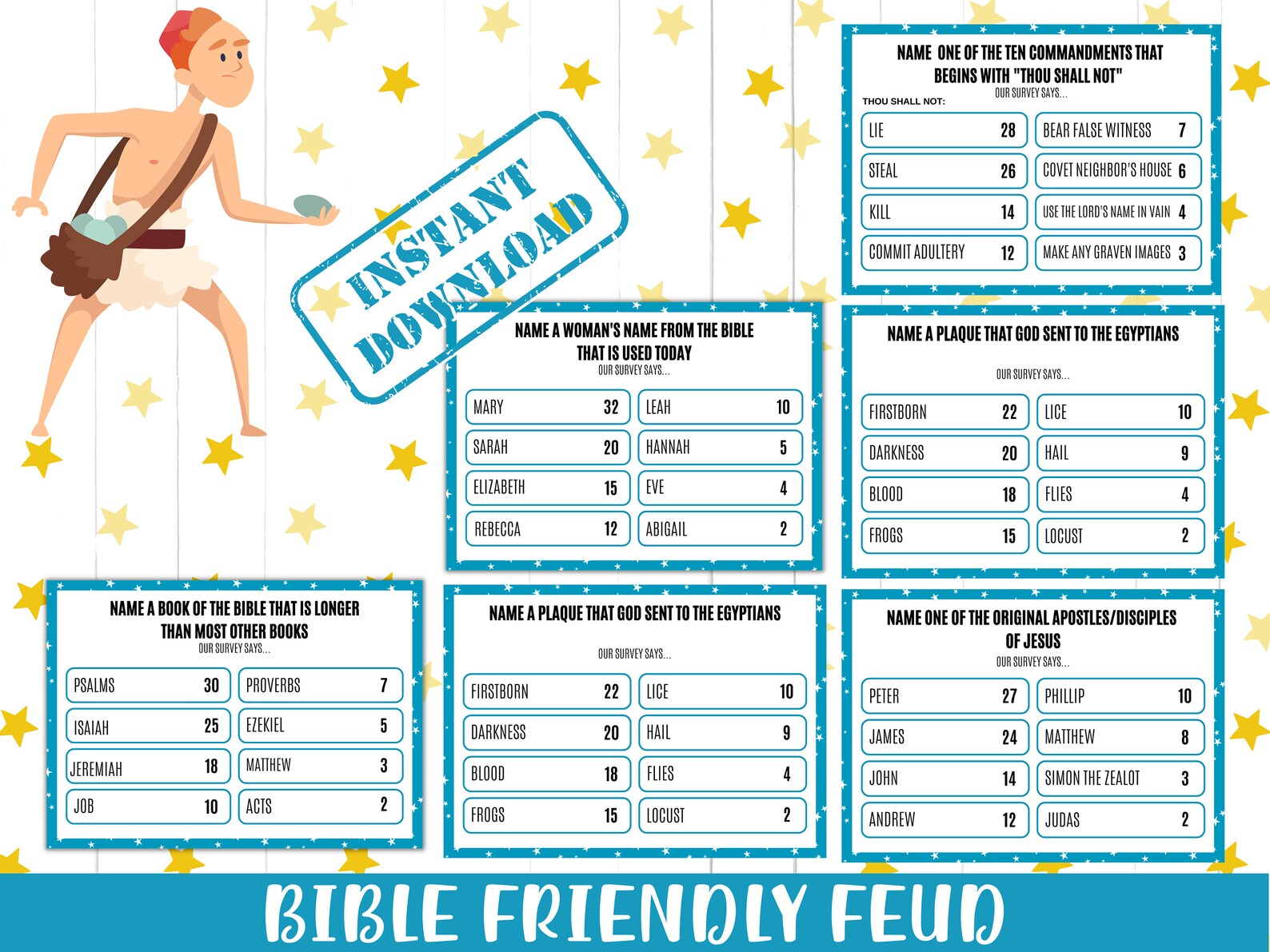 Bible Friendly Feud Game: Family Trivia Night (instant Download) - Etsy
