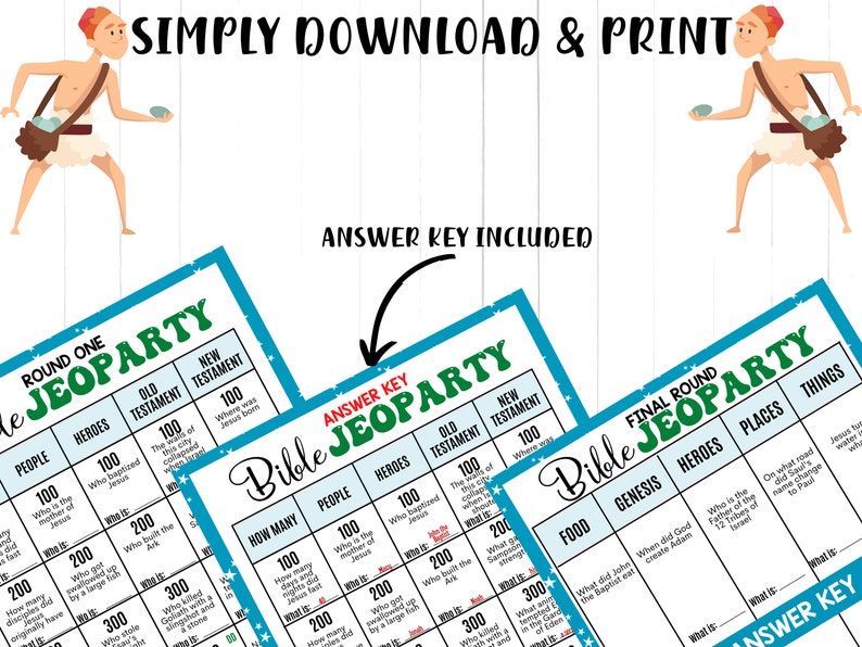 Bible Jeopardy Game: Family Fun Trivia (instant Download) - Etsy