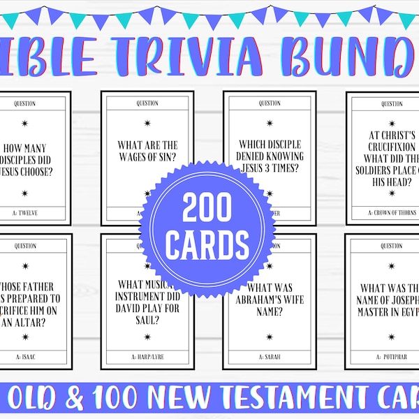 Easter Trivia Cards - Etsy
