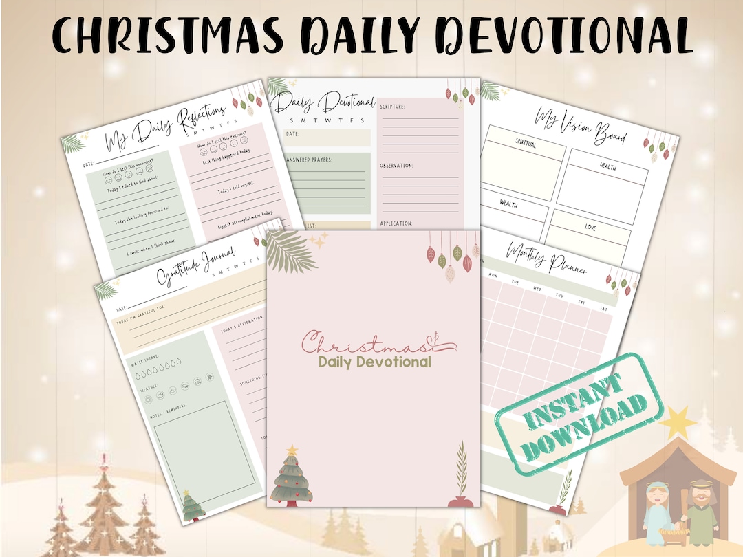 CHRISTMAS DAILY DEVOTIONAL | Printable Daily Devotional | 8.5" X 11 ...