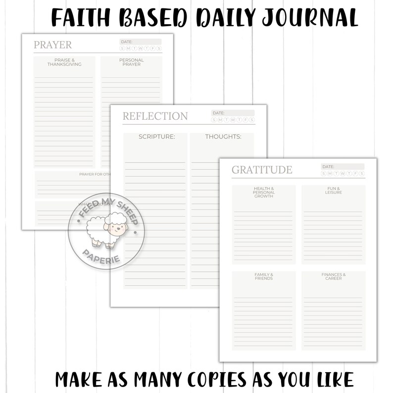 Prayer Journal | Printable Bible Study | Faith Based Journal | Bible ...