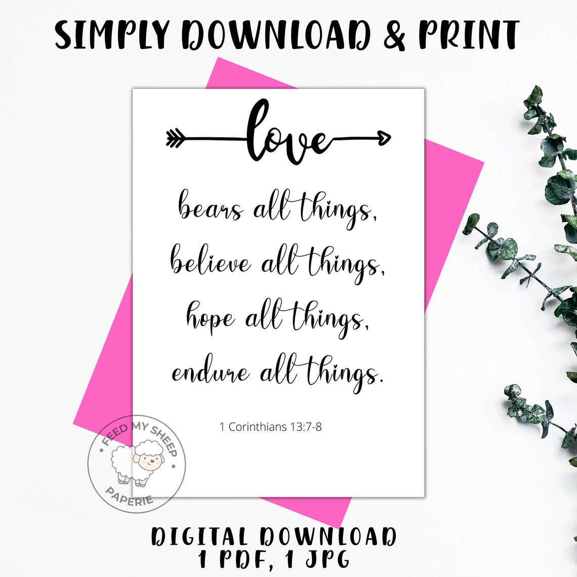 Christian Card Wedding Card Printable Christian Wedding - Etsy