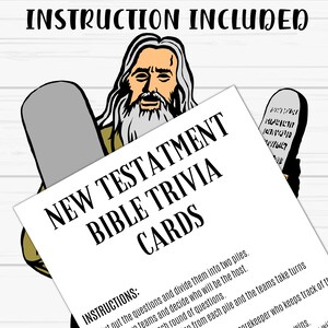 New Testament Bible Trivia Cards: Church Games (printable) - Etsy