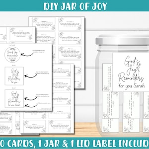 DIY Jar of Joy: Bible Verse Cards, Christian Gift (printable PDF) - Etsy
