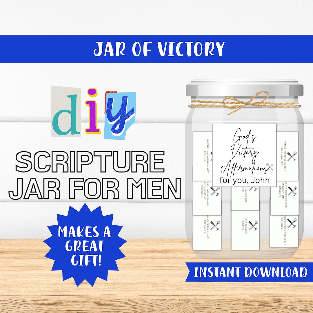 Bible Verse Jar | DIY JAR | Christian Bible Gift for Encouragement ...
