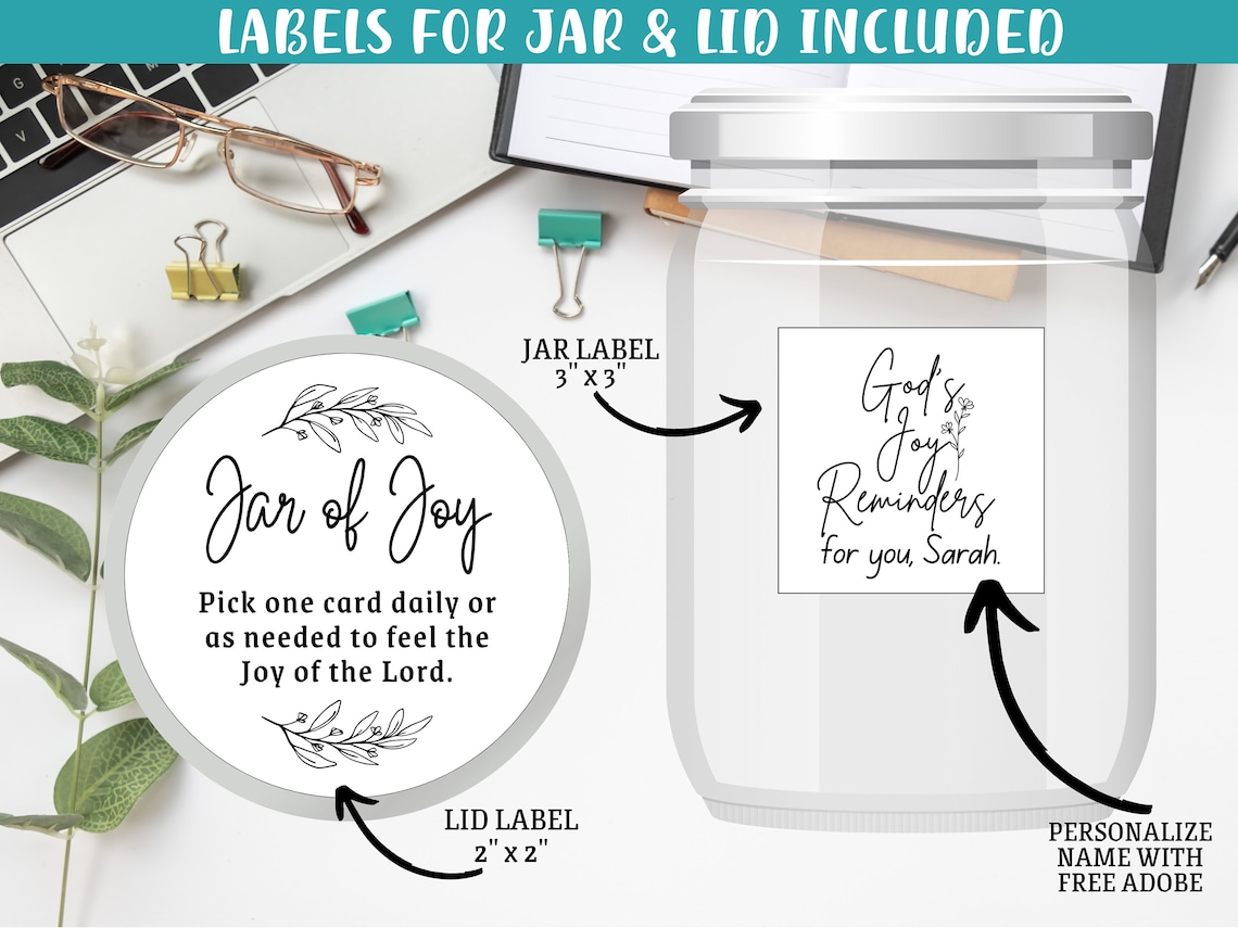 Bible Verse Jar | DIY JAR of JOY | Christian Gift for Encouragement ...