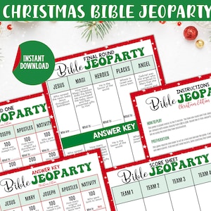 Christmas Bible Trivia Jeopardy Game: Family Fun (PDF Download) - Etsy