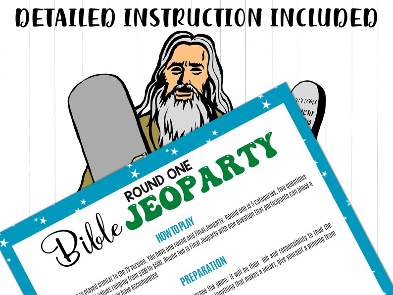 Bible Jeopardy Game: Family Fun Trivia (instant Download) - Etsy