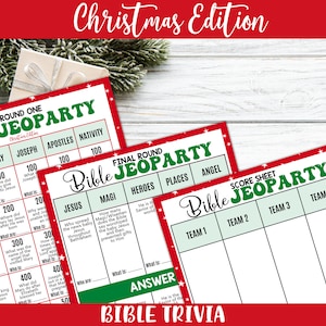 Christmas Bible Trivia Jeopardy Game: Family Fun (PDF Download) - Etsy