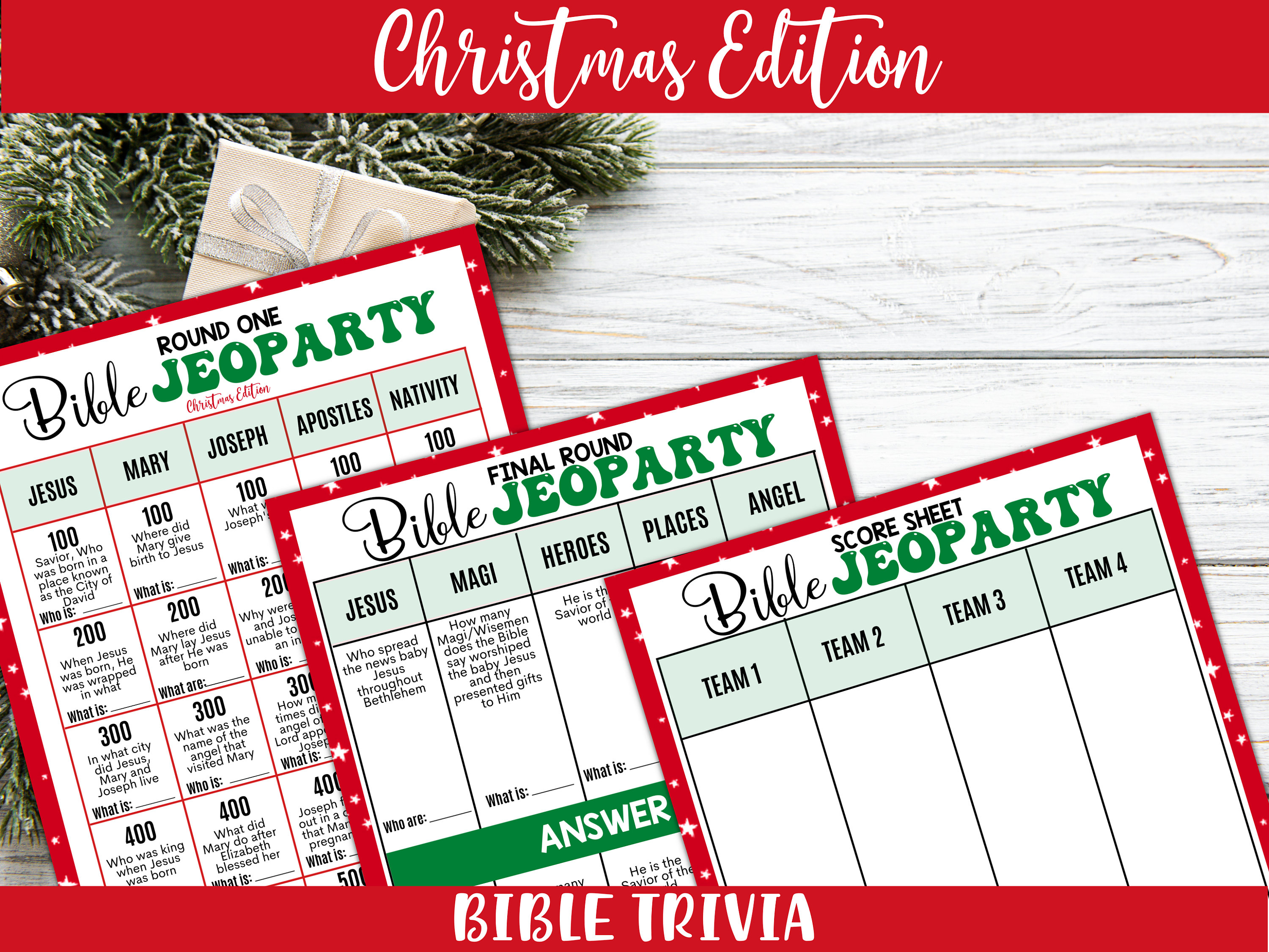 Christmas Bible Trivia Jeopardy Game: Family Fun (PDF Download) - Etsy