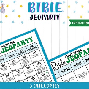 Bible Jeopardy Game: Family Fun Trivia (instant Download) - Etsy