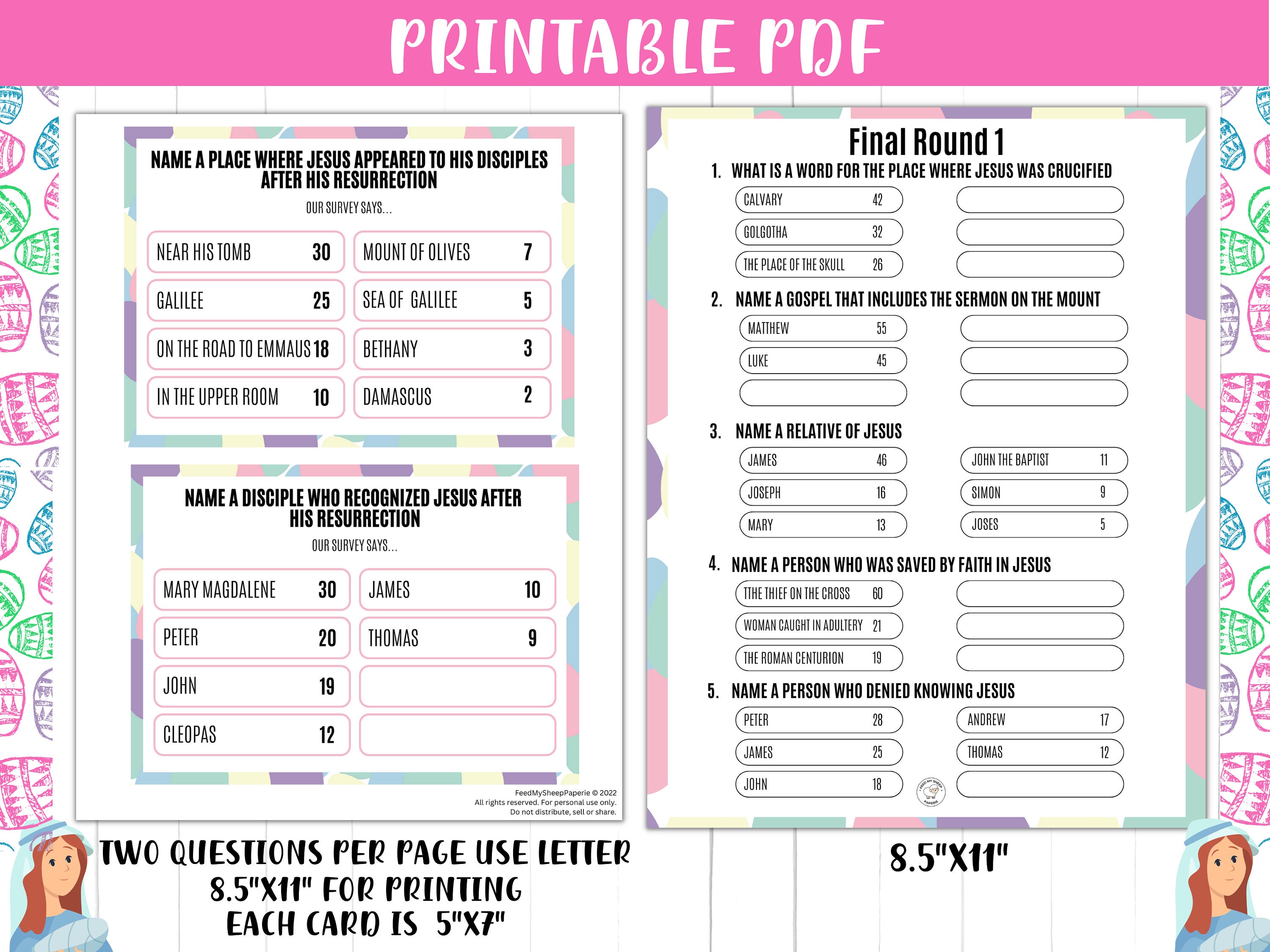 EASTER Friendly Feud | Easter Bible Friendly Feud | Game Night | Easter ...