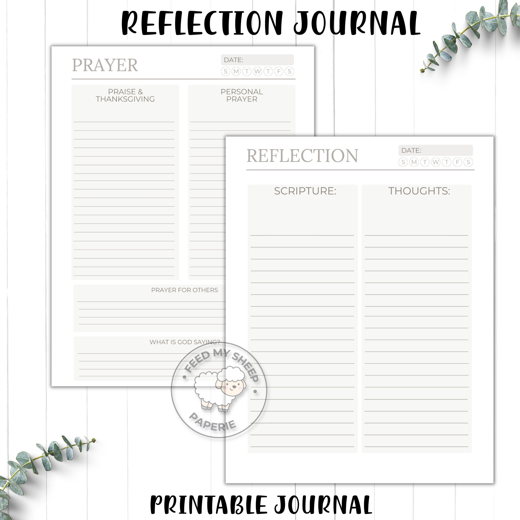 Prayer Journal | Printable Bible Study | Faith Based Journal | Bible ...