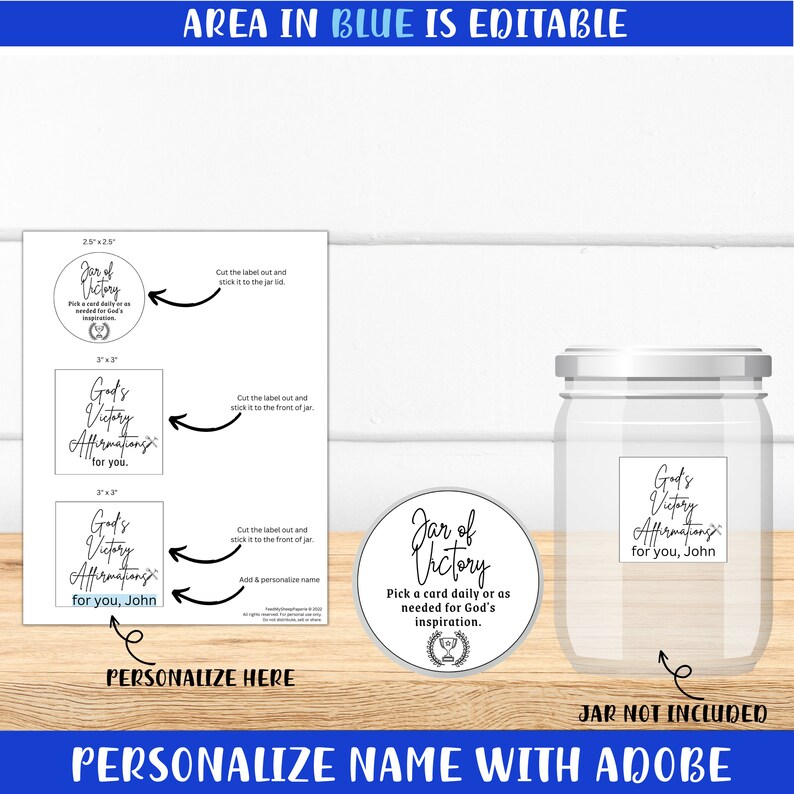 Bible Verse Jar | DIY JAR | Christian Bible Gift for Encouragement ...