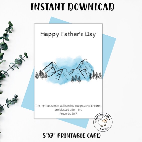 Printable Meaningful Fathers Day Card HAPPY FATHERS DAY Card - Etsy