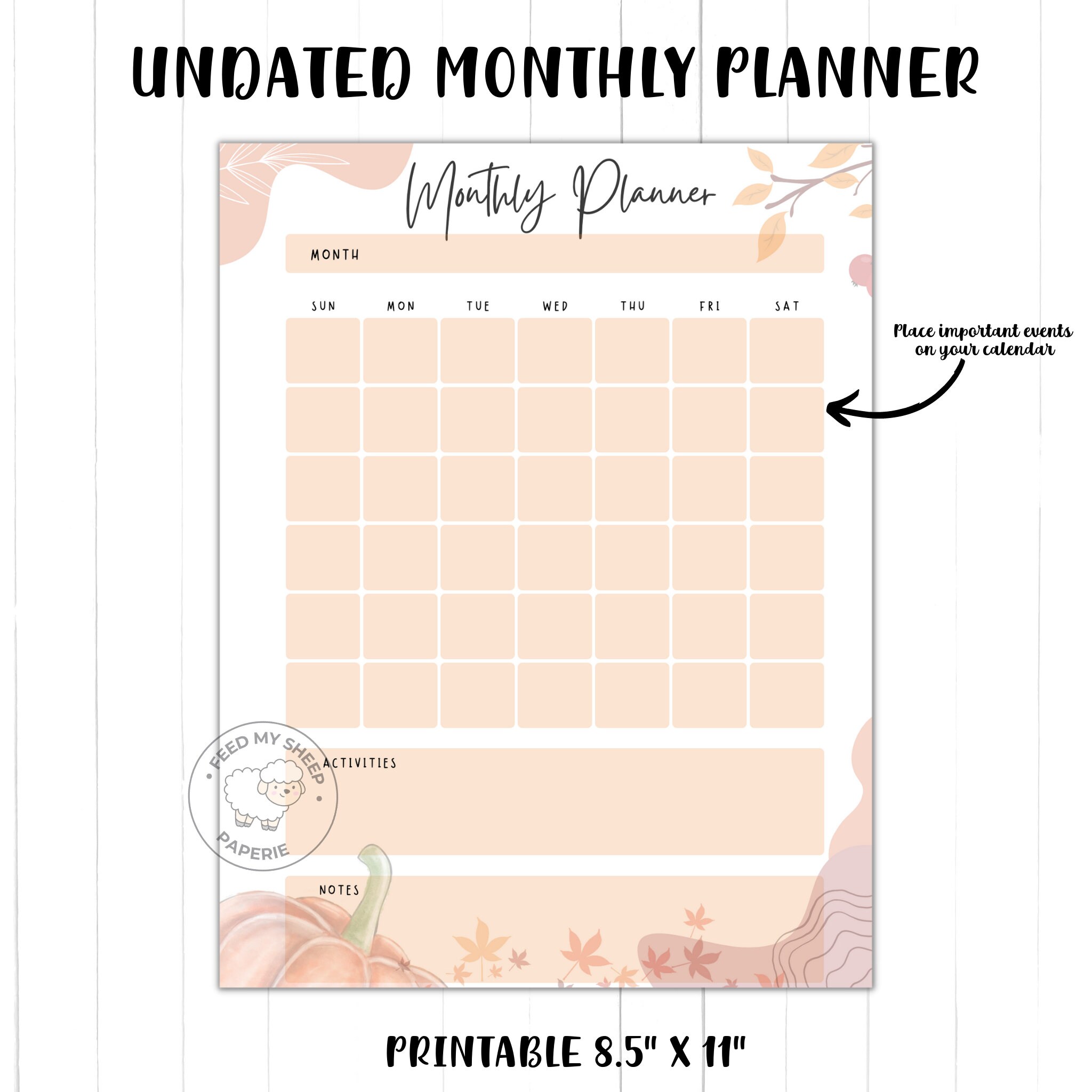 FALL DAILY DEVOTIONAL | Printable Daily Devotional | 8.5" X 11" Daily ...