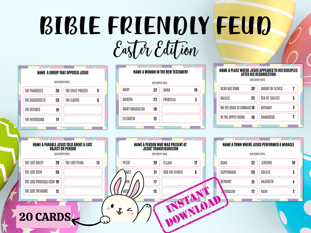 EASTER Friendly Feud | Easter Bible Friendly Feud | Game Night | Easter ...