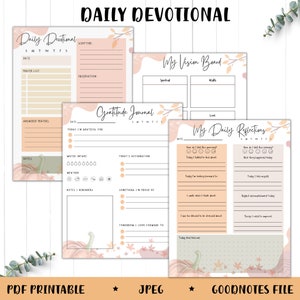 FALL DAILY DEVOTIONAL | Printable Daily Devotional | 8.5" X 11" Daily ...