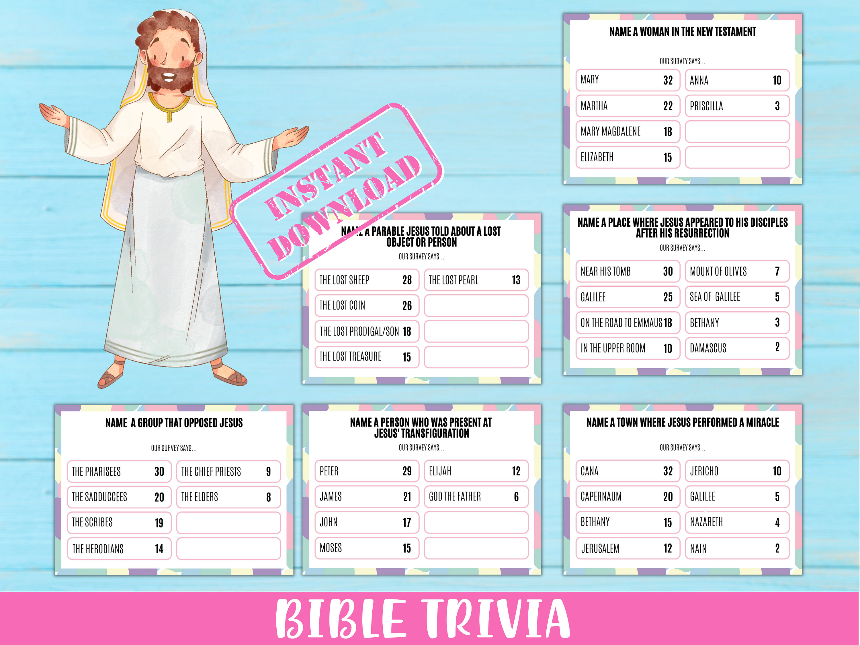 EASTER Friendly Feud | Easter Bible Friendly Feud | Game Night | Easter ...