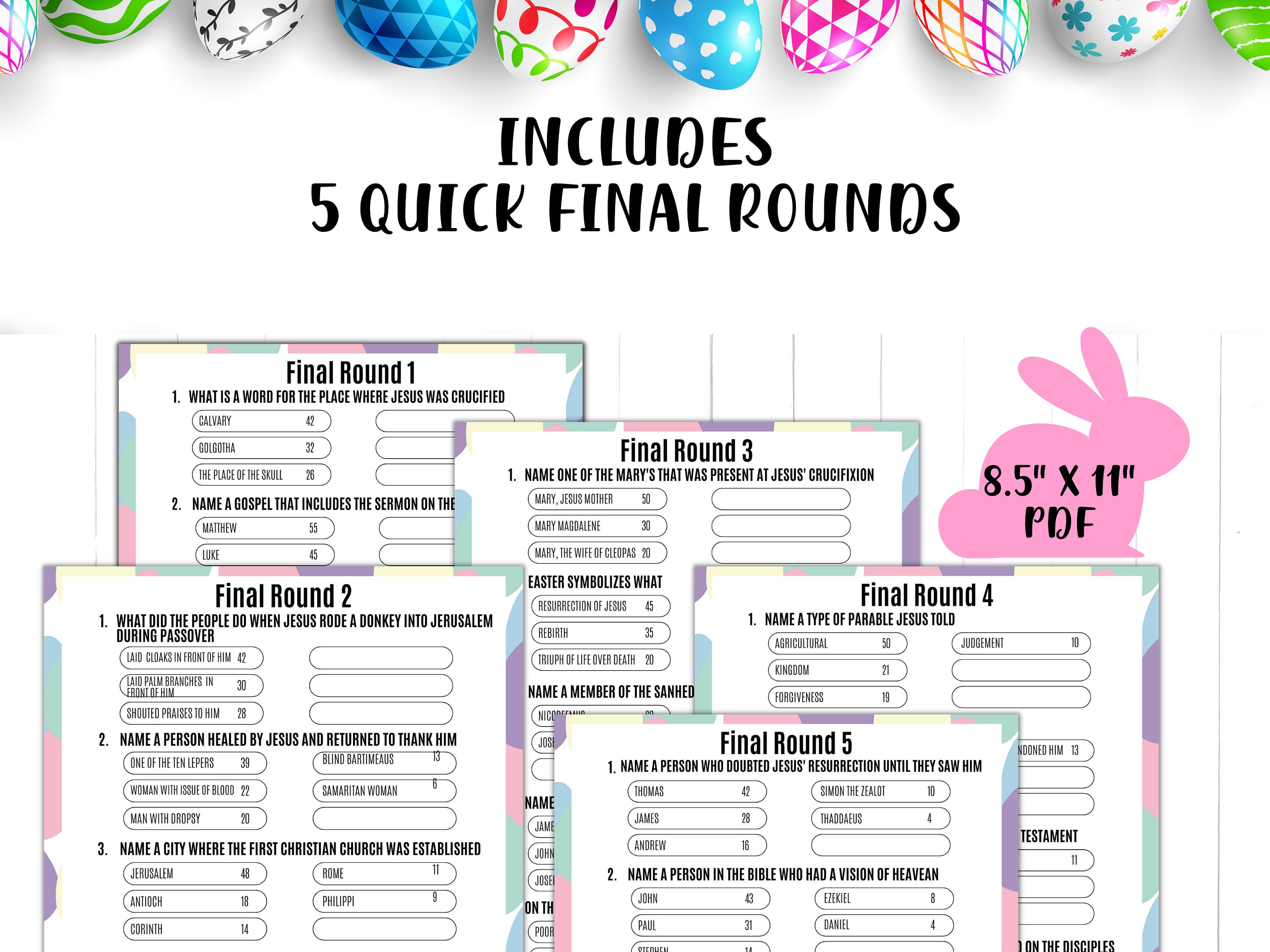 EASTER Friendly Feud | Easter Bible Friendly Feud | Game Night | Easter ...