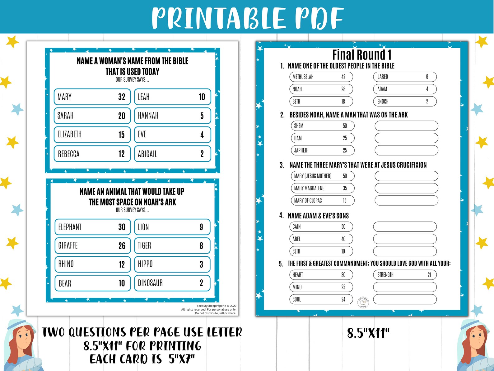 Bible Friendly Feud Game: Family Trivia Night (instant Download) - Etsy