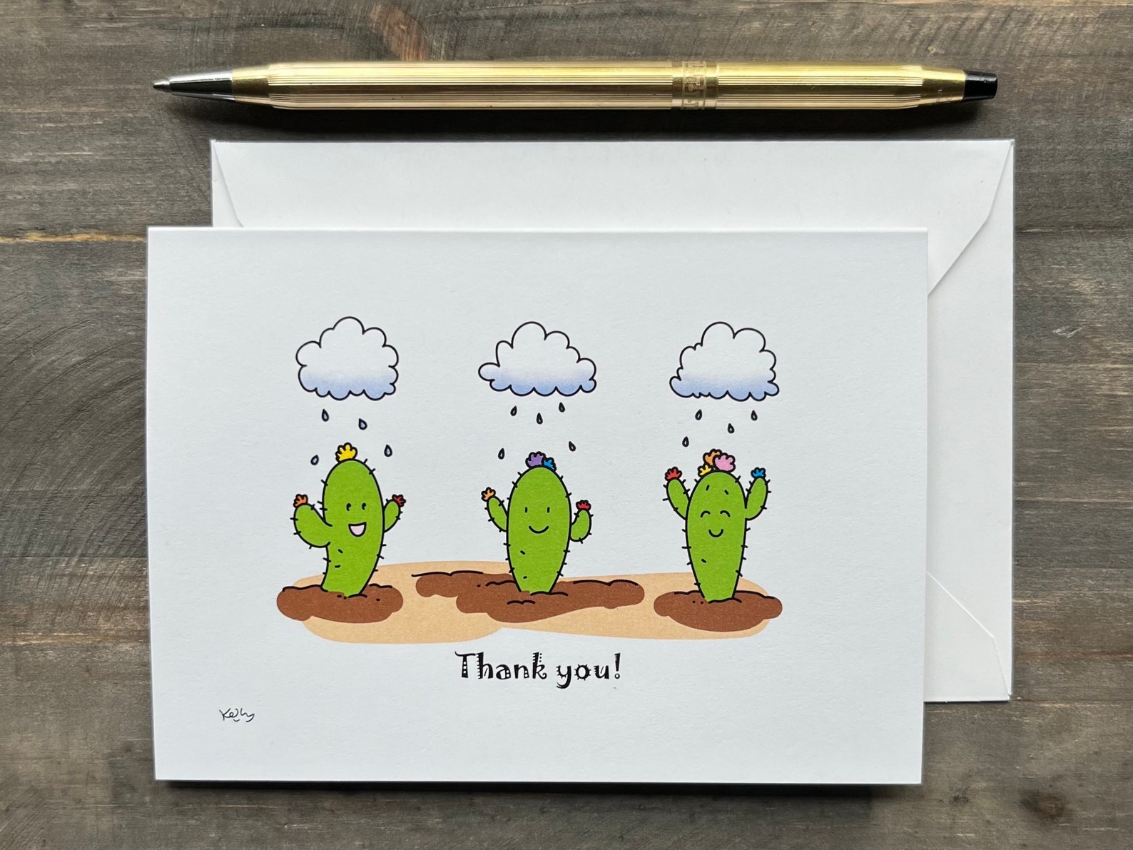 Thank You Cards Set of 8 Boxed Set of 8 Note Cards Cactus - Etsy
