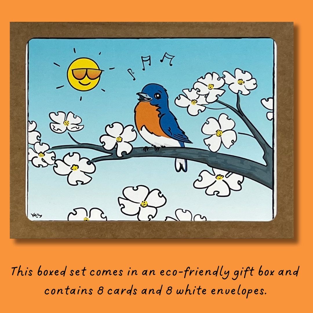 Bluebird "note" Card Boxed Set, Bird Card, Gift for Bird Watcher, Gift ...