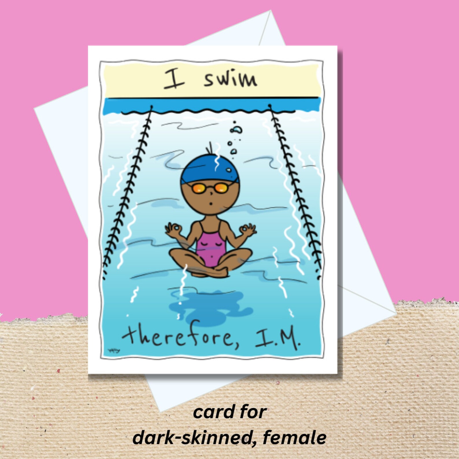 Swimmer Note Card Thank You Card for Swim Coach Thank You Card for Swim ...
