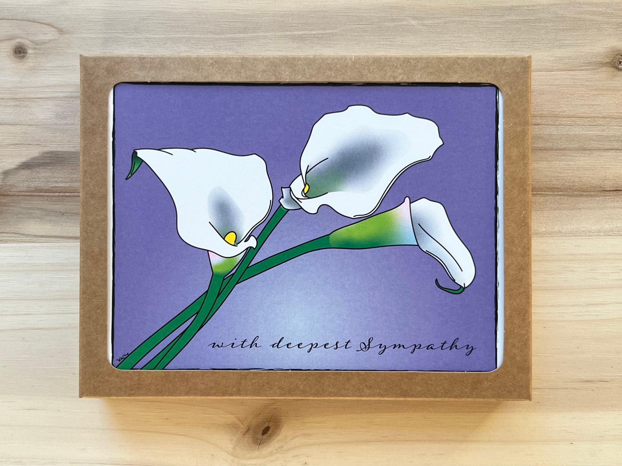 Sympathy Card; Beautiful Calla Lily Bereavement Card; Flower Sympathy ...