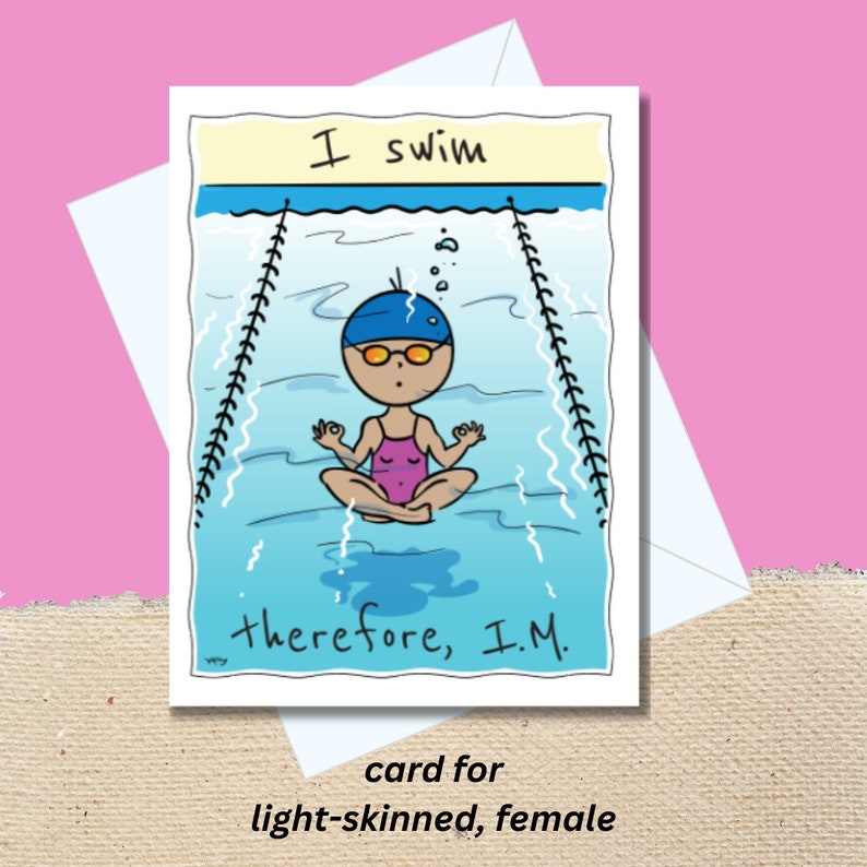Swimmer Note Card Thank You Card for Swim Coach Thank You Card for Swim ...
