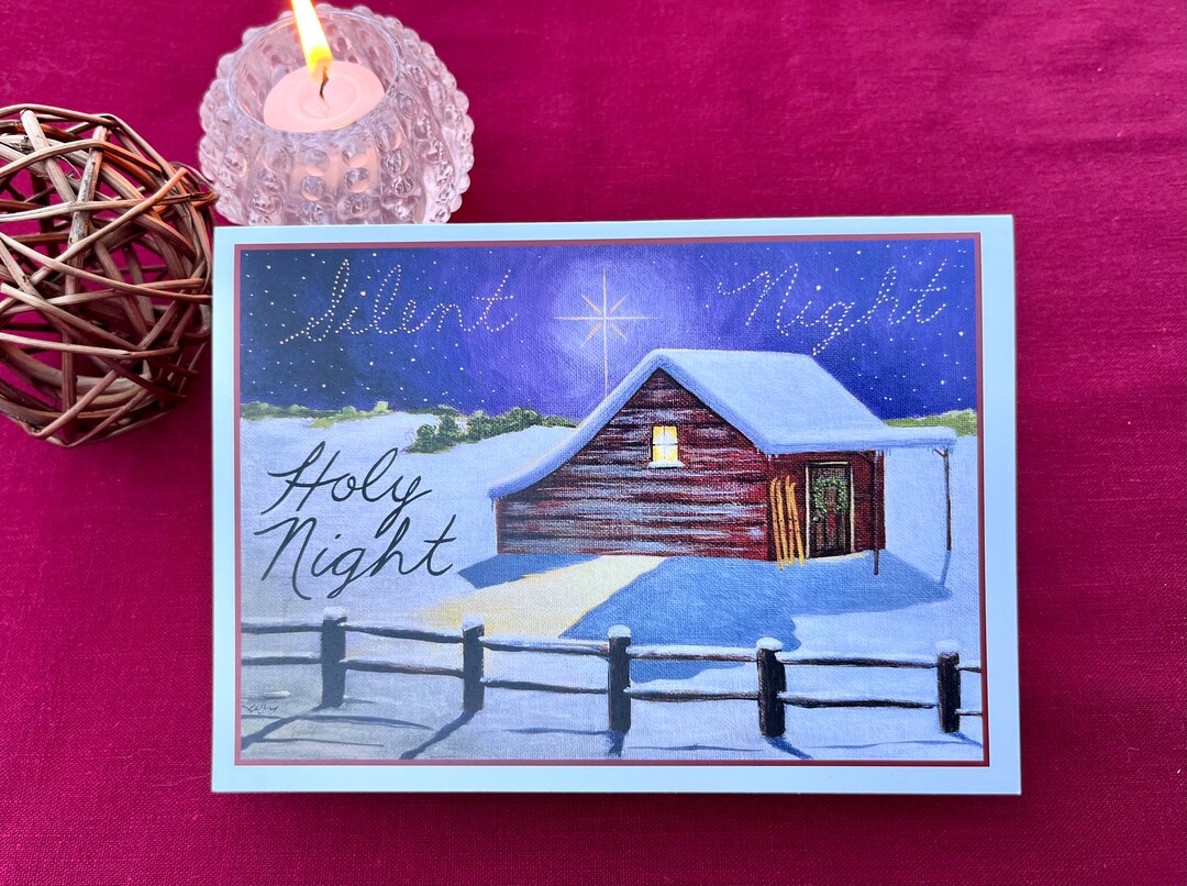 Farmhouse Christmas Cards Boxed Set of 10, Religious Christmas Cards ...