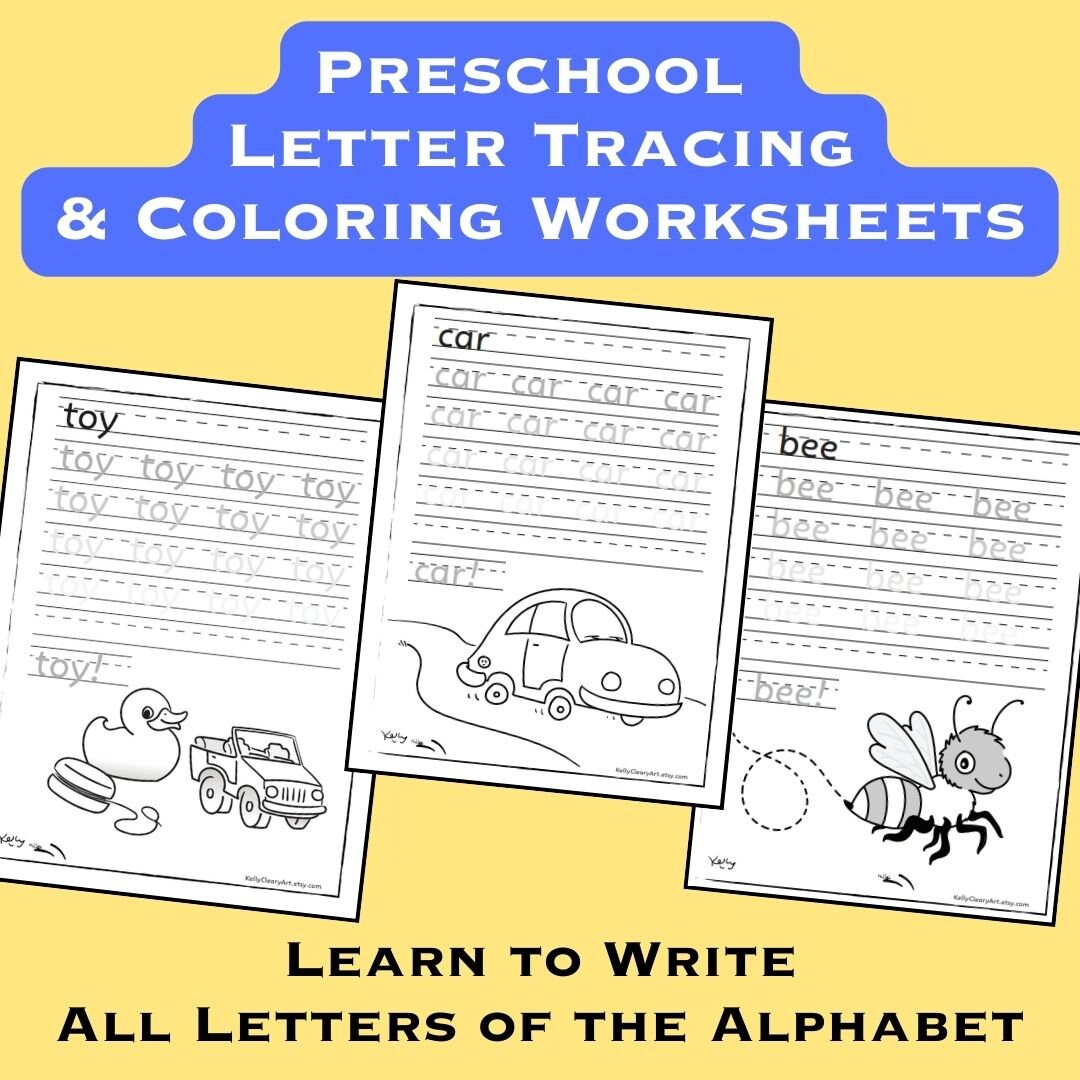 Letter Tracing Sheets, Preschool Handwriting Worksheets, Prek Sight ...