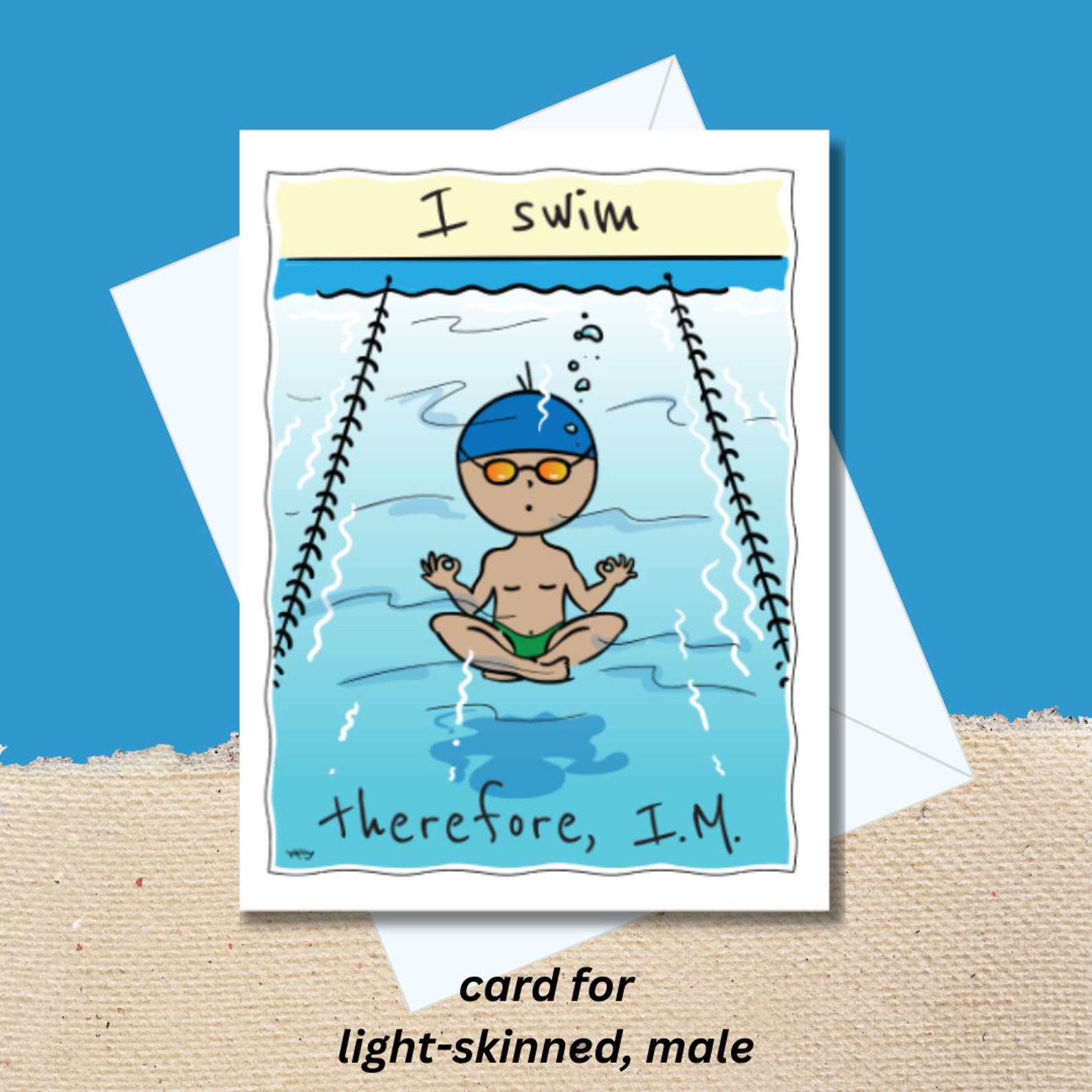 Swimmer Note Card Thank You Card for Swim Coach Thank You Card for Swim ...