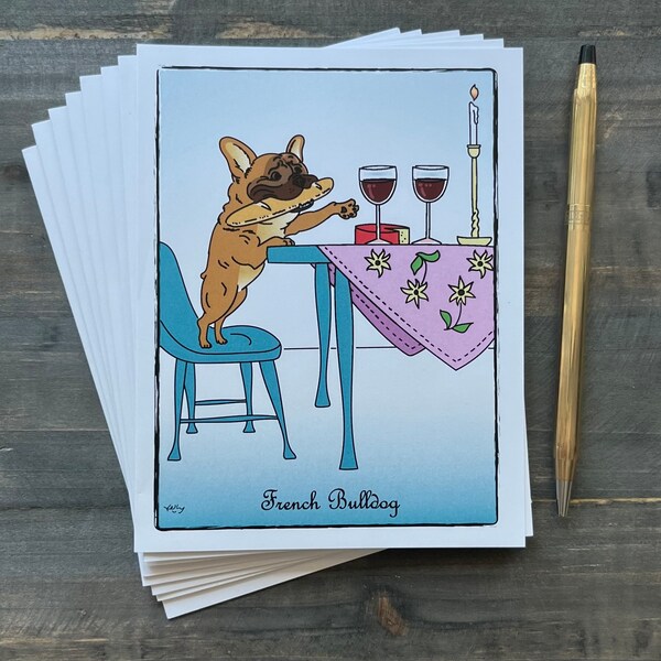 French Bulldog Card - Etsy