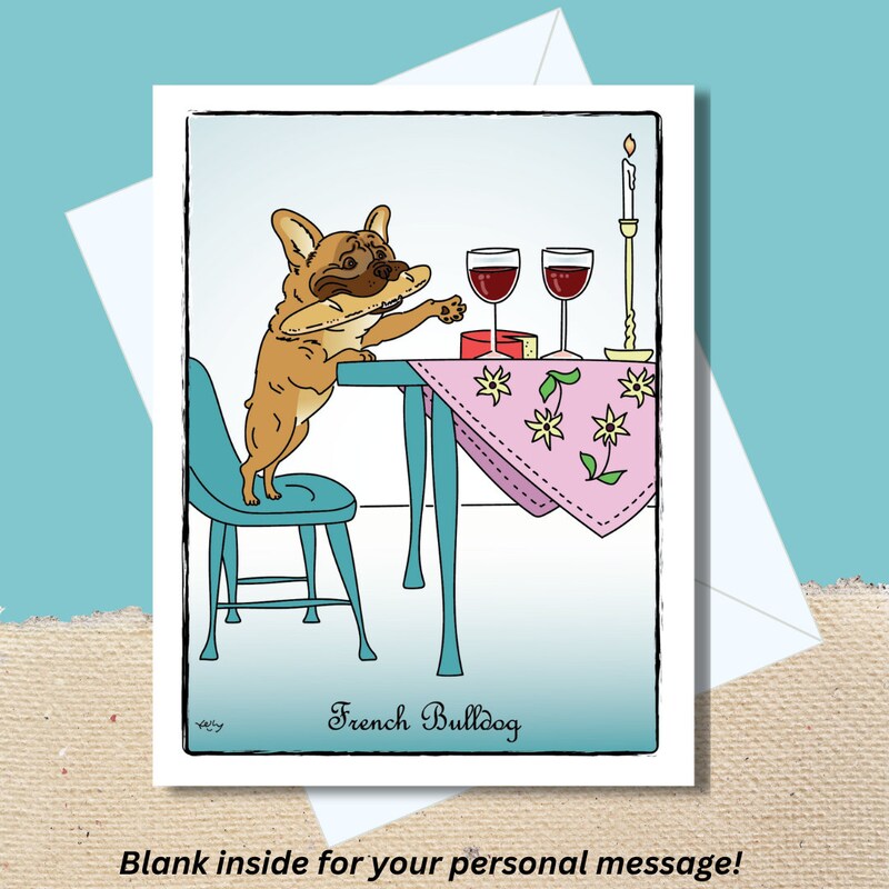 French Bulldog Card - Etsy