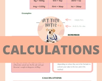 Veterinary Medicine Study Template - Etsy