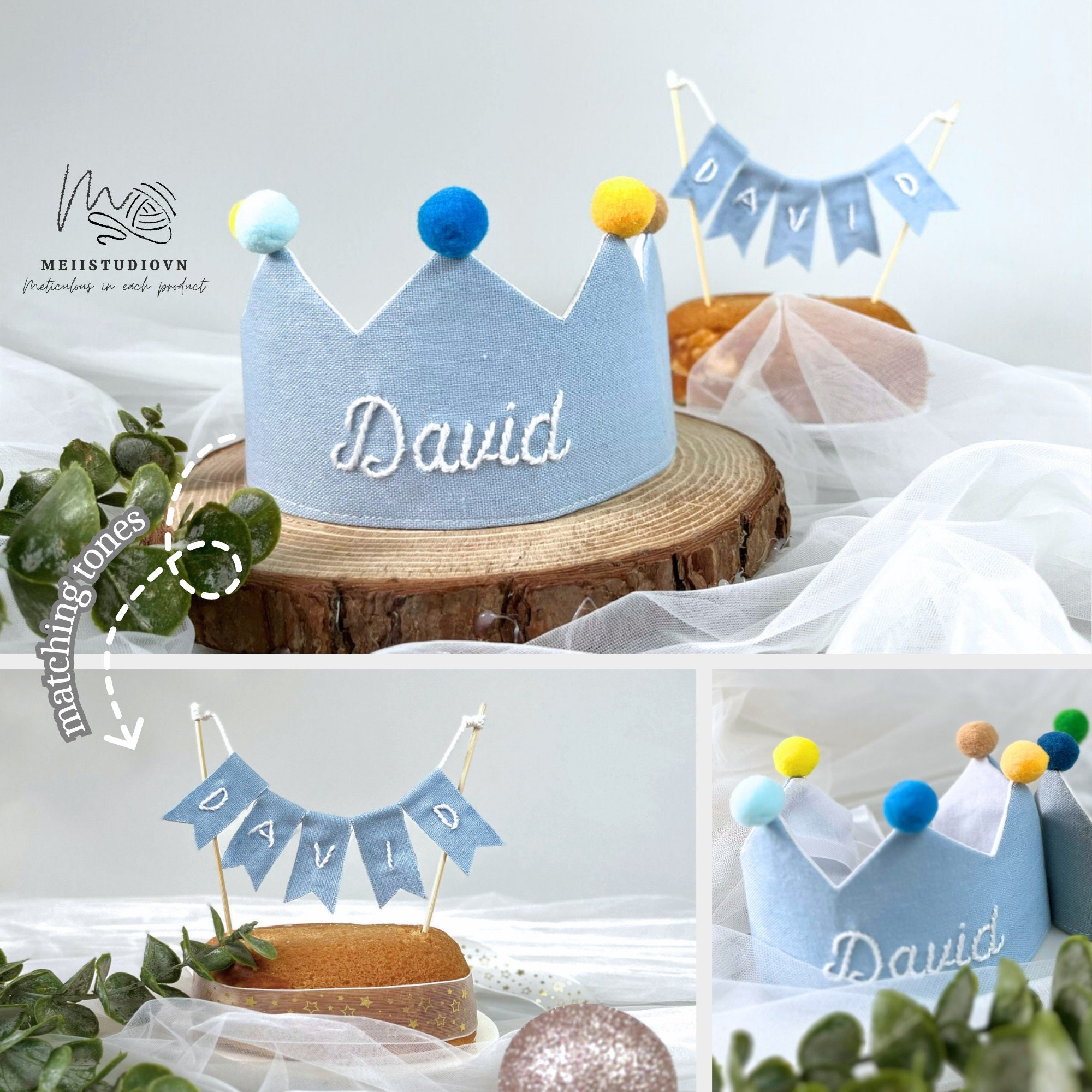 Birthday Crown Boy, Birthday Crown Toddler, Cake Smash Hat, Hand ...