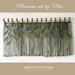 Macrame Valance Macrame Curtain Macrame Valance Pattern - Etsy