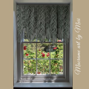 Macrame Valance, Boho Window Curtain, Macrame Curtains, Macrame ...