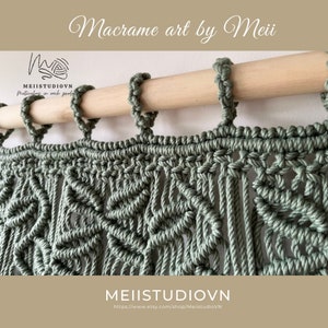 Macrame Valance, Boho Window Curtain, Macrame Curtains, Macrame ...