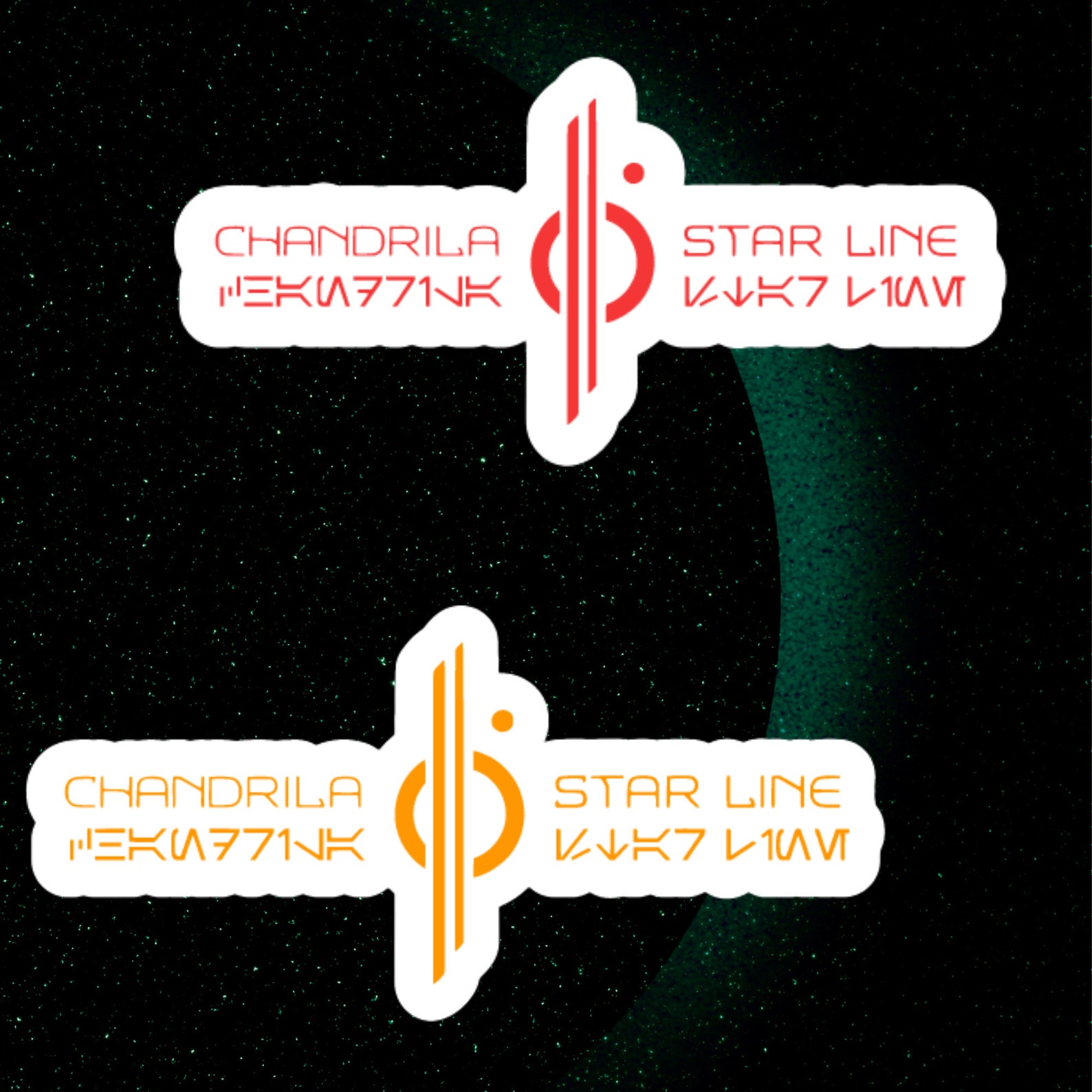 Chandrila Star Line Stickers in English and Aurek-besh - Etsy