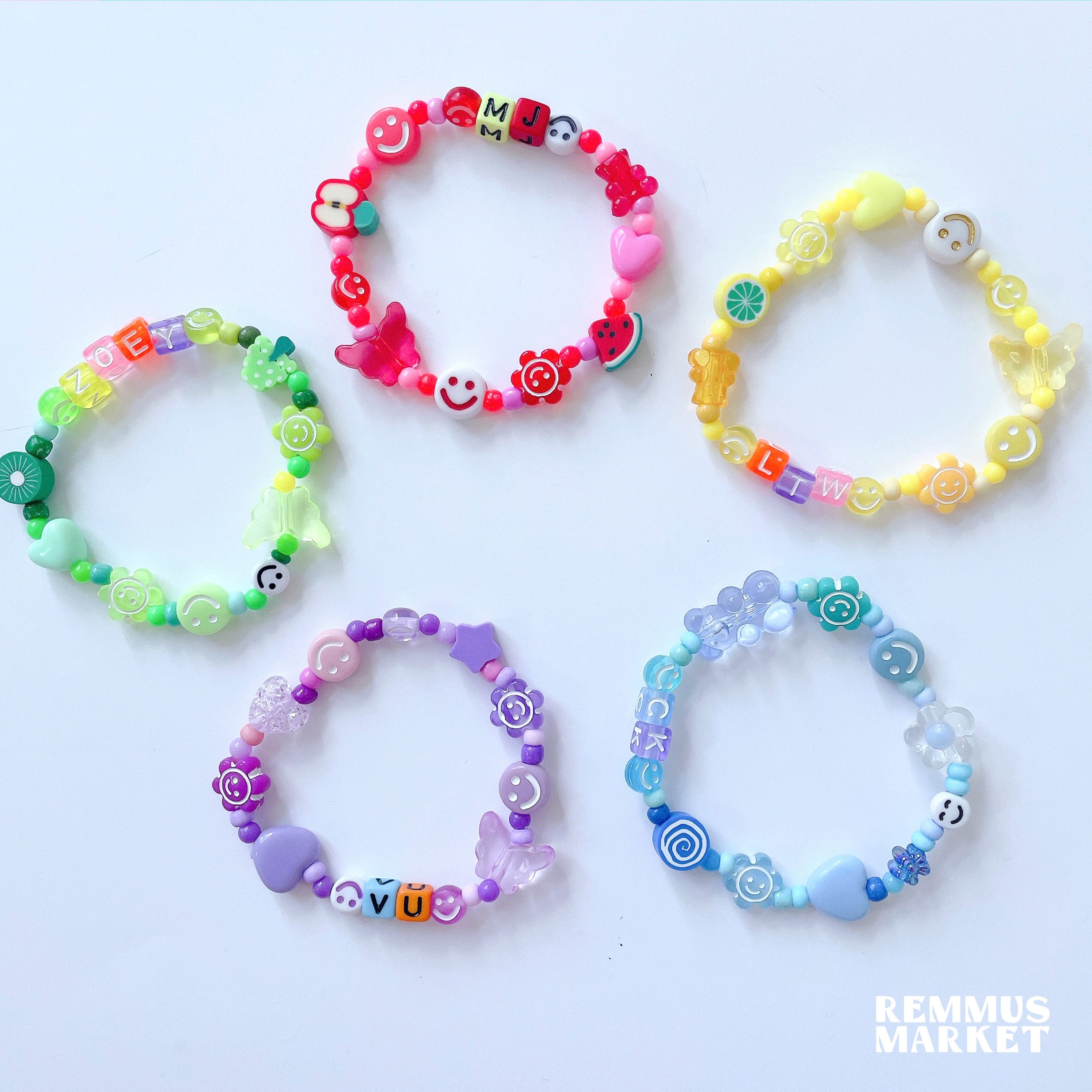 Y2k Beads Bracelet | Custom Bracelet | Colorful Beaded Bracelet ...