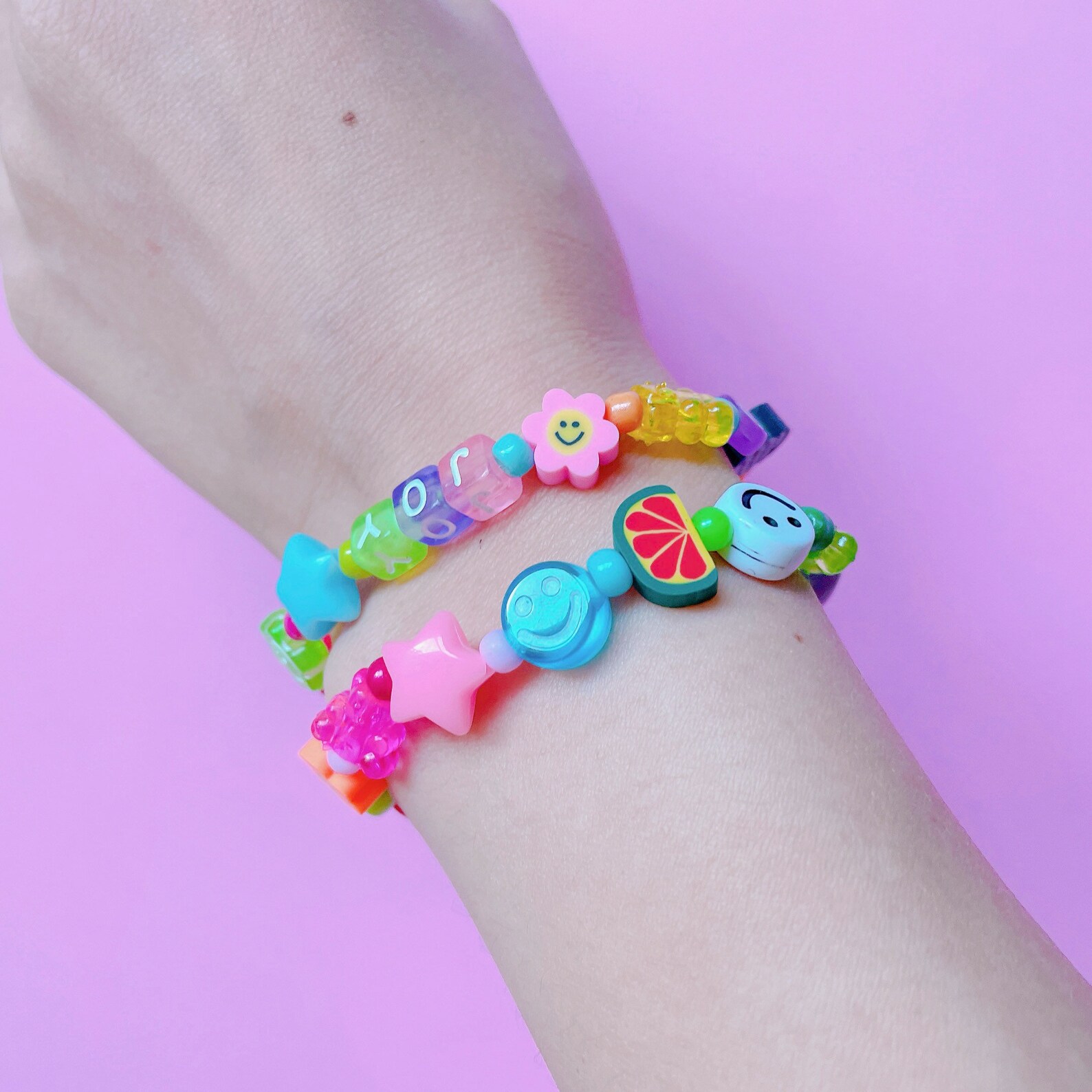 Colorful Smiley Flower Bracelet | Personalized Bracelet | Colorful ...
