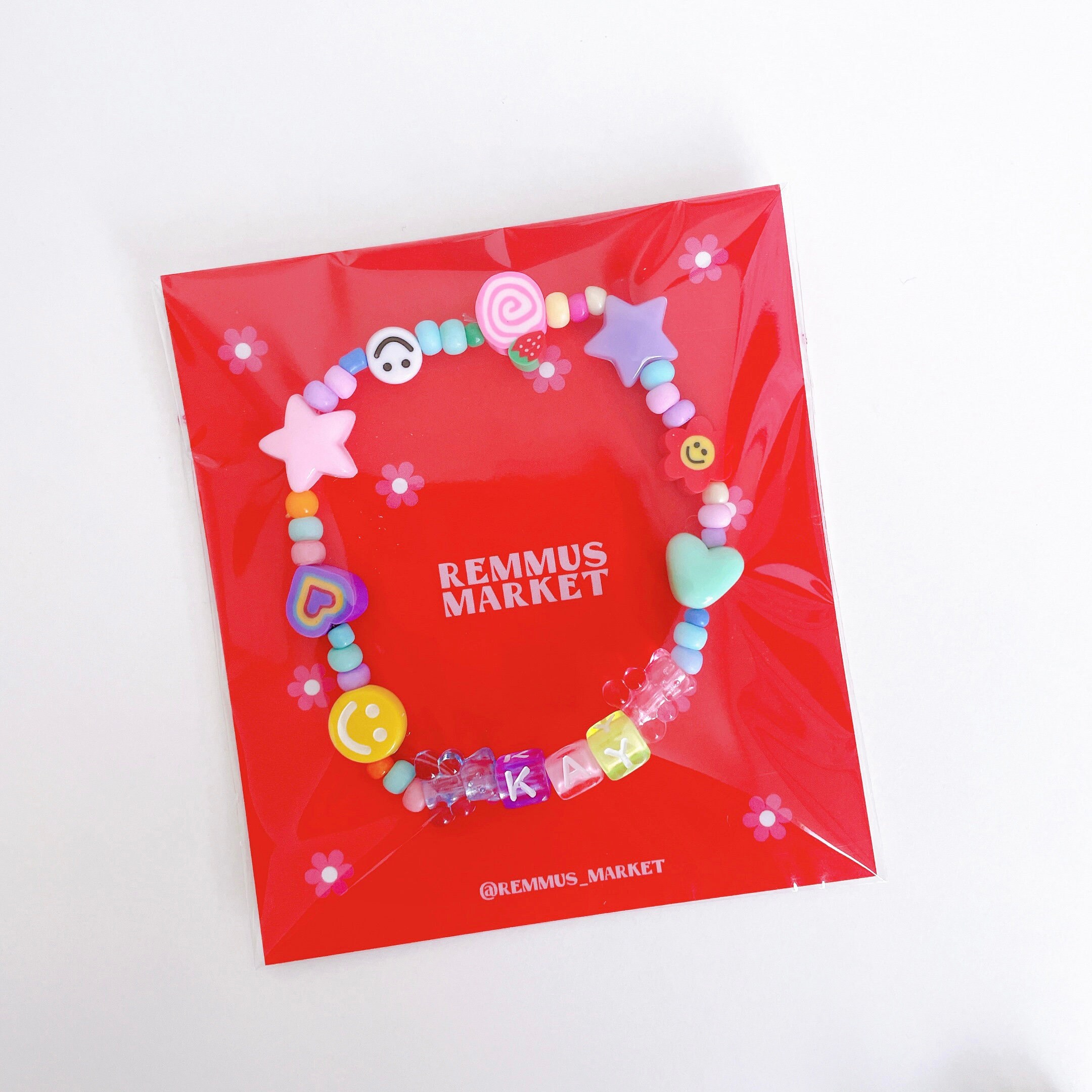 Cute Smiley Face Bracelet Custom Bracelet Colorful Beaded Bracelet ...