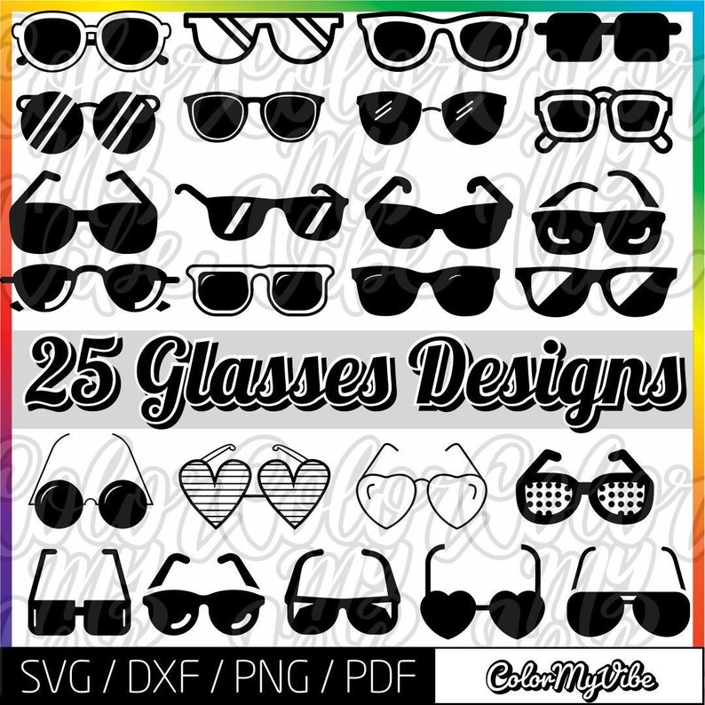 Sunglasses SVG Bundle, Sunglasses Vector Art Designs, SVG Cut Files for ...