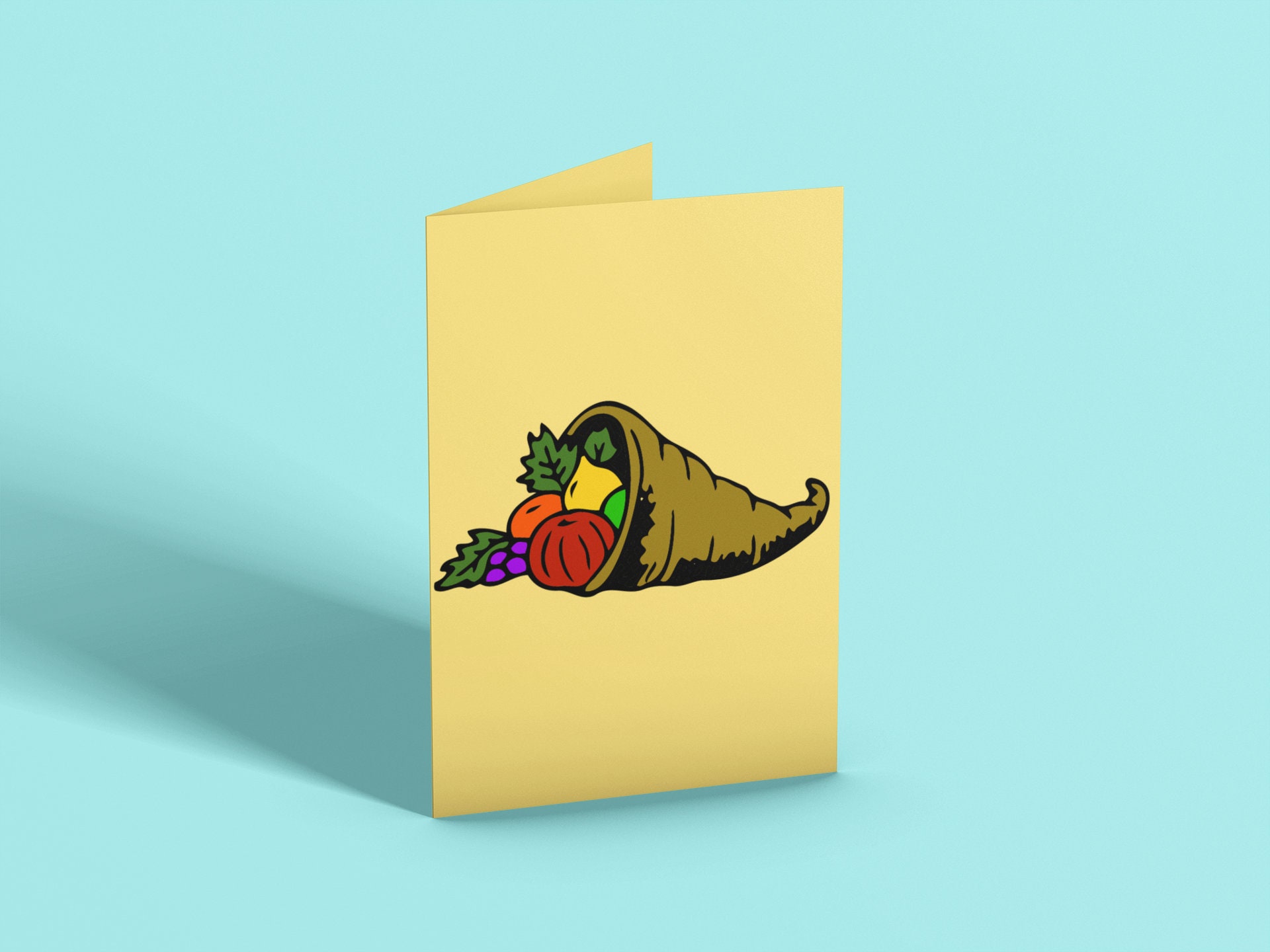 Cornucopia SVG Designs, Thanksgiving Silhouette and Cricut Graphics ...