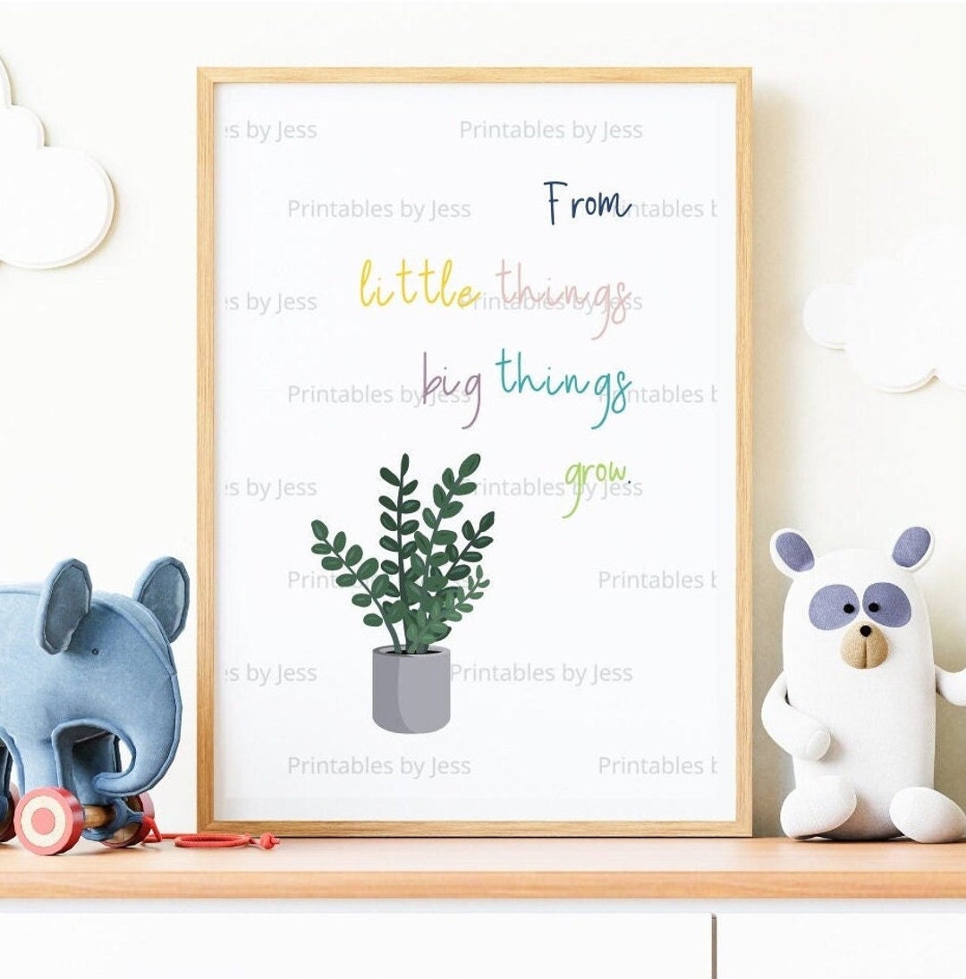 From Little Things Big Things Grow Print: Pastel Nursery Decor (digital ...