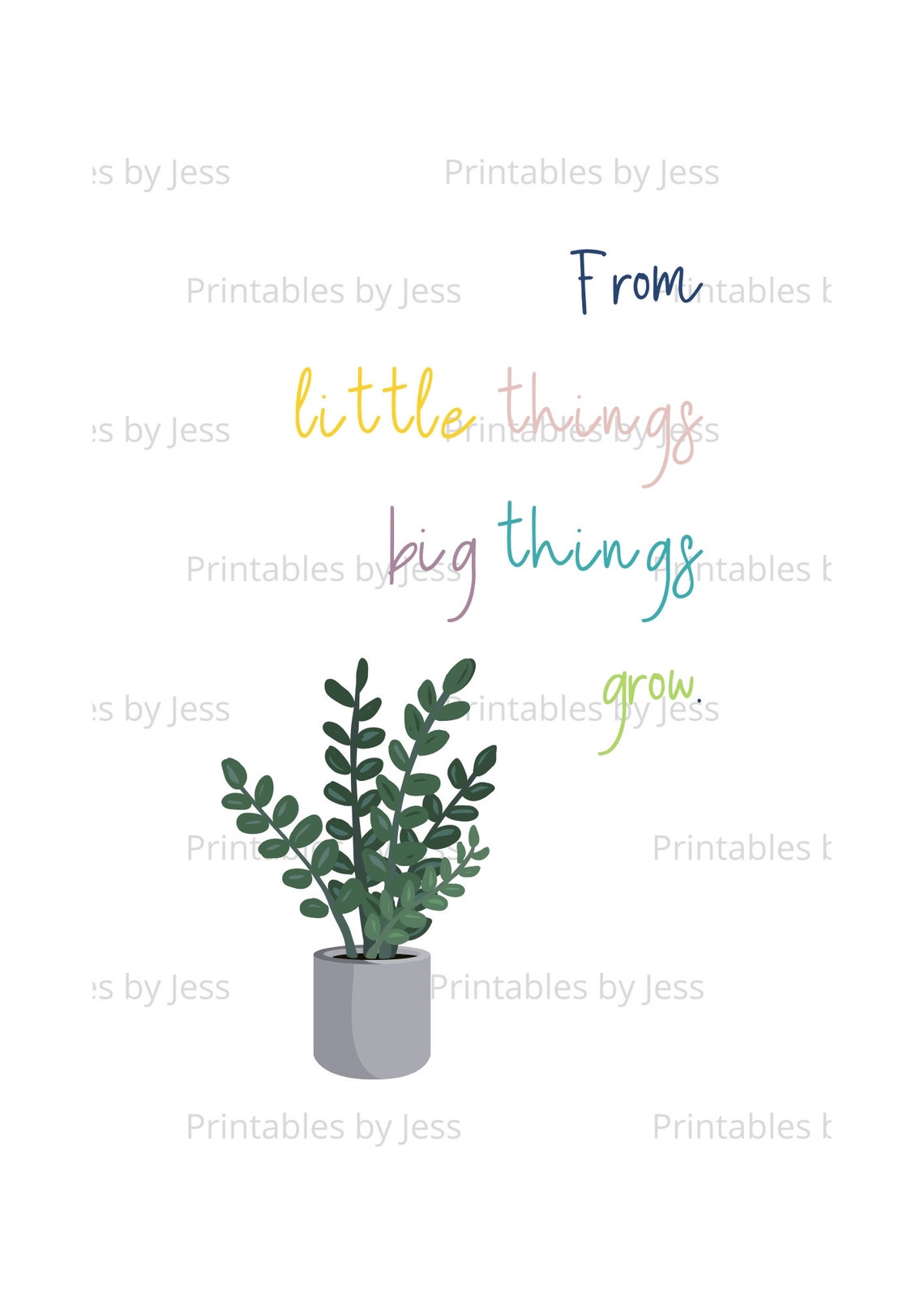 From Little Things Big Things Grow Print: Pastel Nursery Decor (digital ...