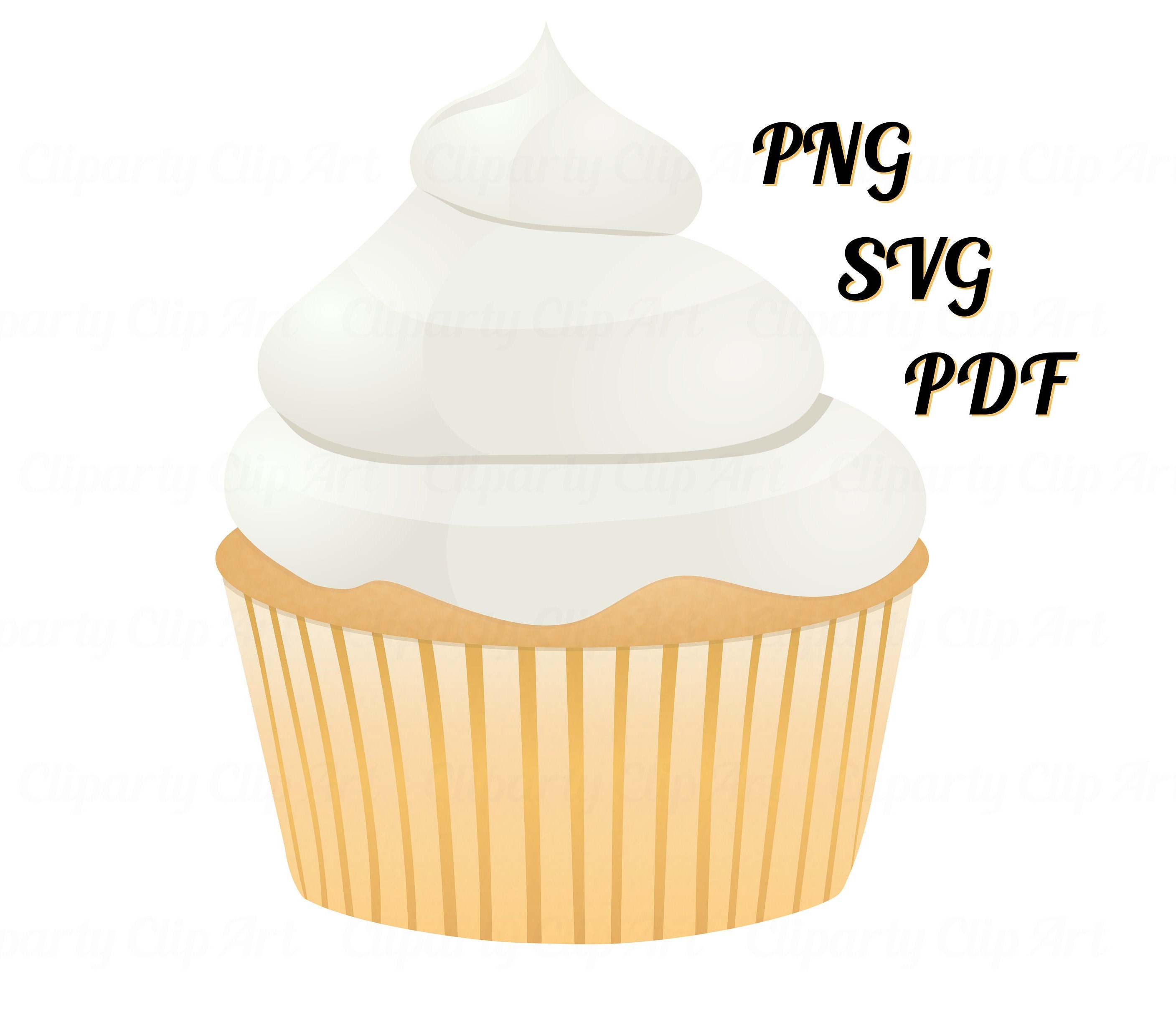 Vanilla Cupcakes Clipart